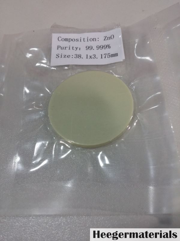 Zinc Oxide (ZnO) Sputtering Target - Heeger Materials
